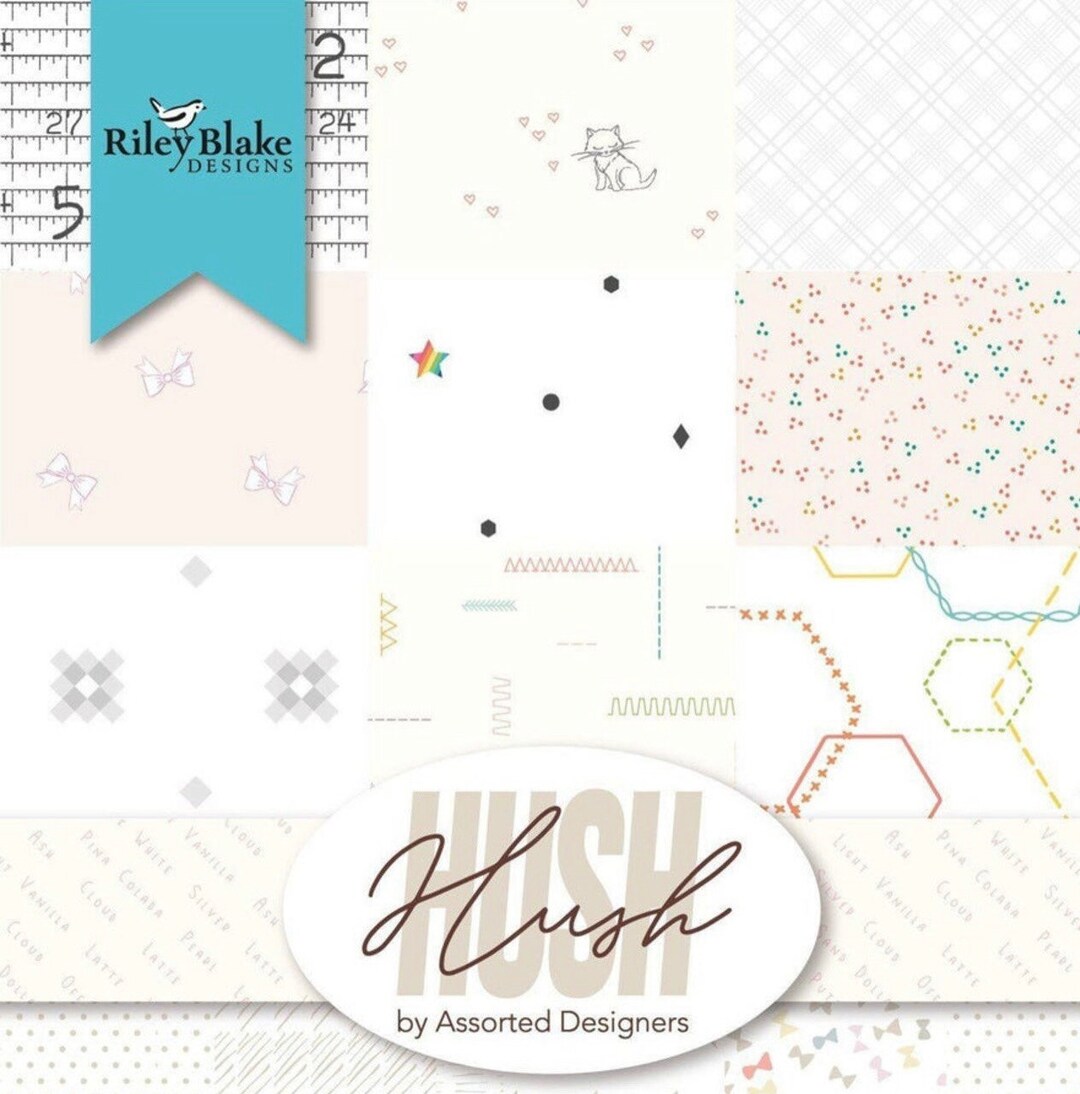 FQB Riley Blake Original 09/21 Hush Hush Factory Cut Fat Quarter Bundle ...