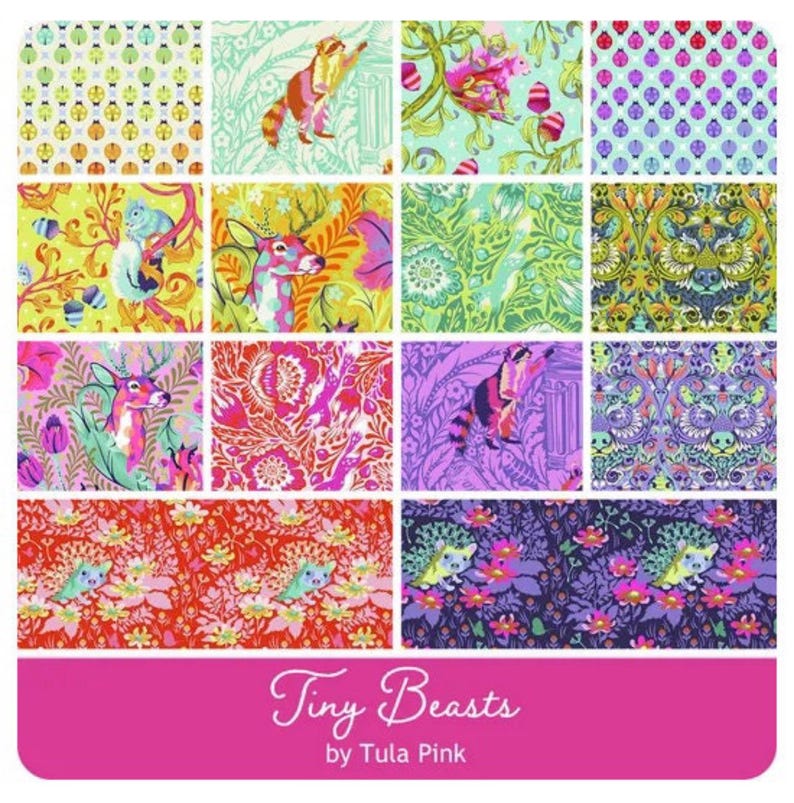 Tula Pink Hand Cut Tiny Beasts Bundles - Etsy