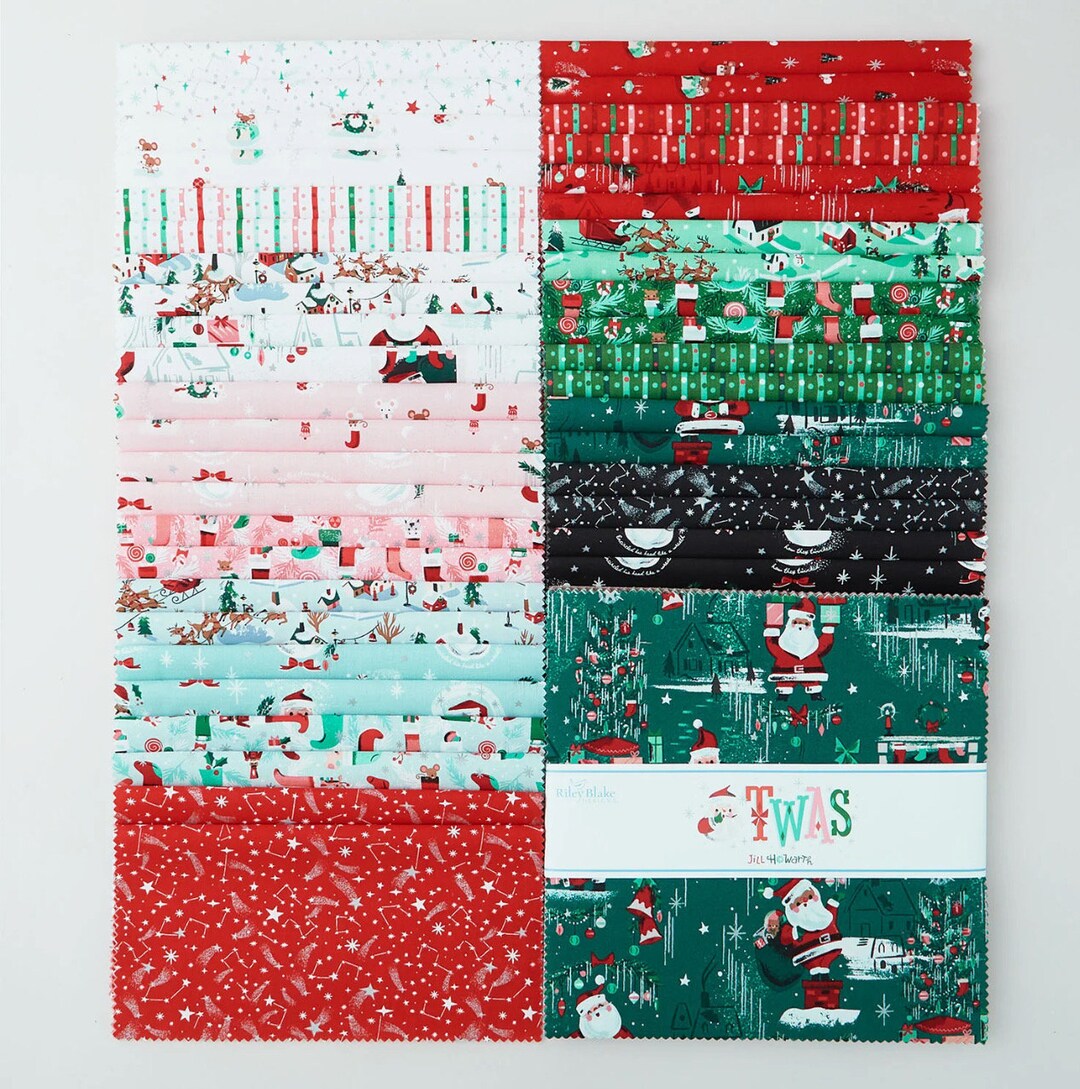 FQ Bundle Twas by Jill Howarth for Riley Blake Fabrics. Hand Cut Bundle ...
