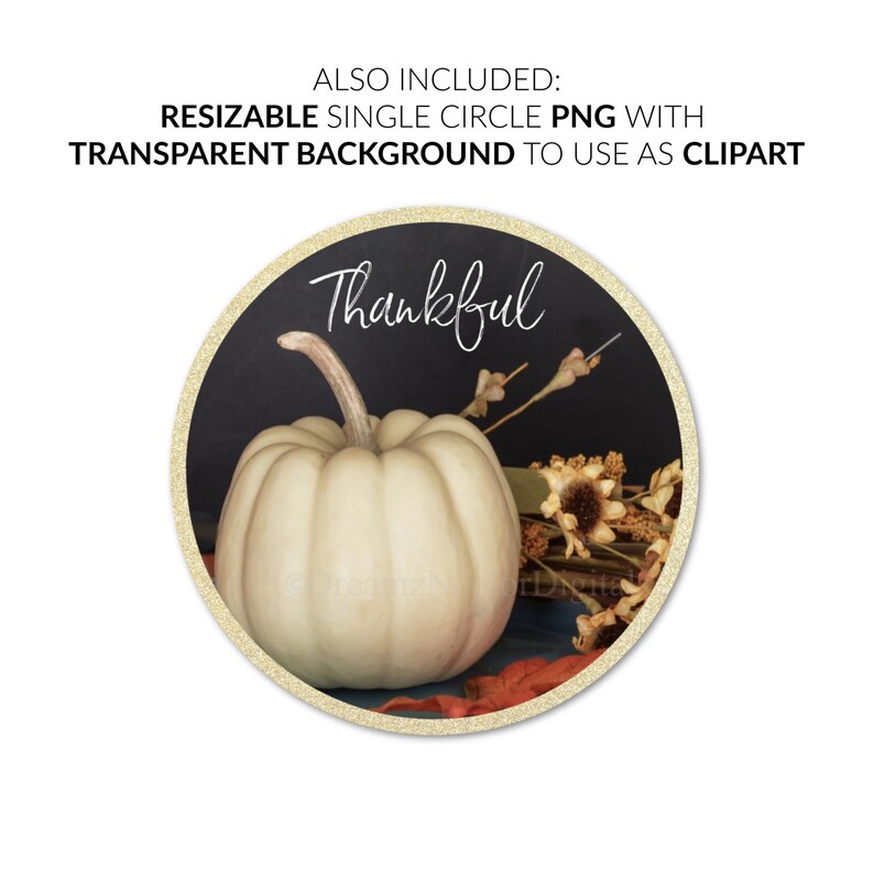 Printable Fall Circle Sticker Labels for Thanksgiving Holiday Cupcake ...