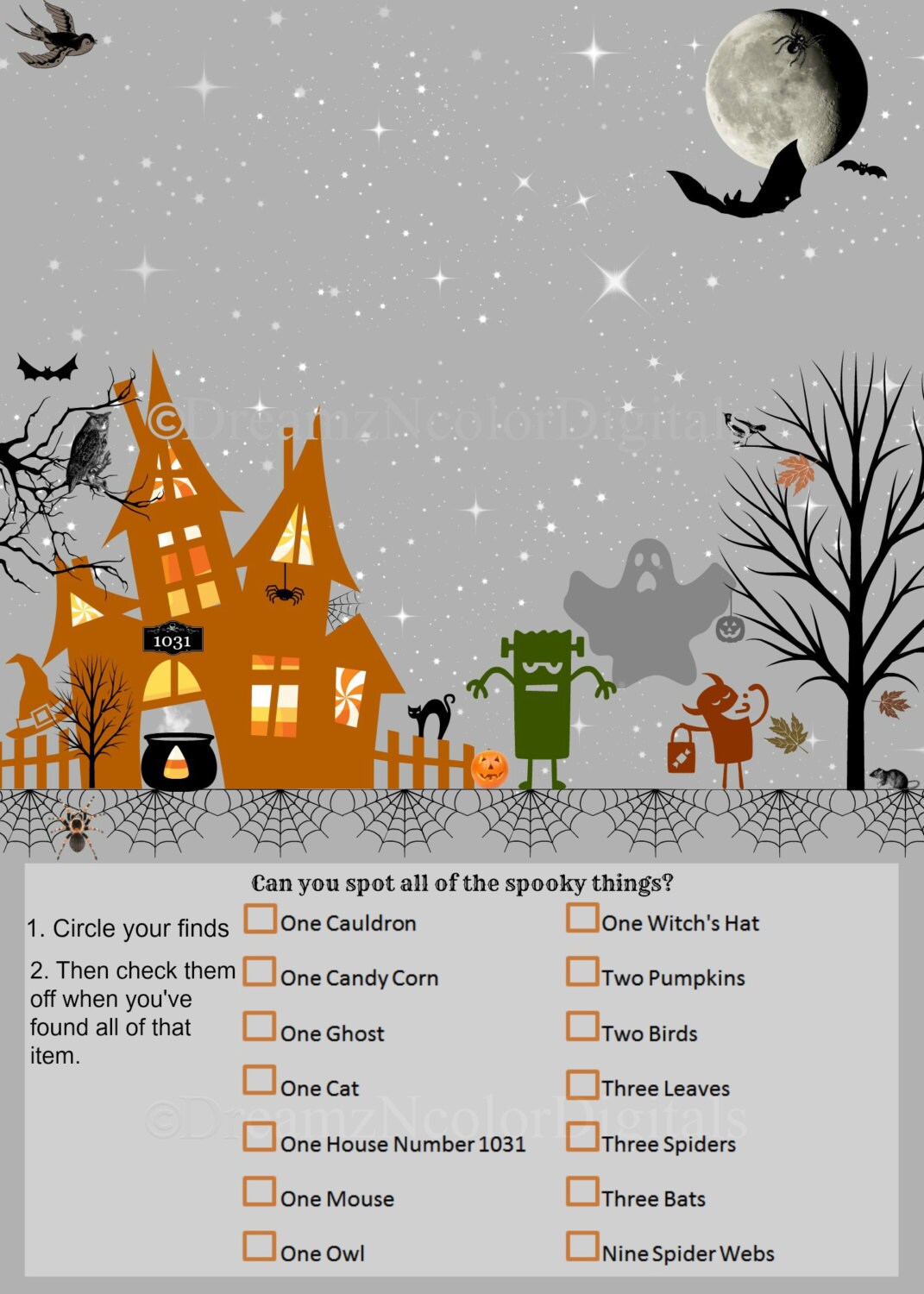Printable Halloween Game Instant Download Class Party & Halloween Party ...
