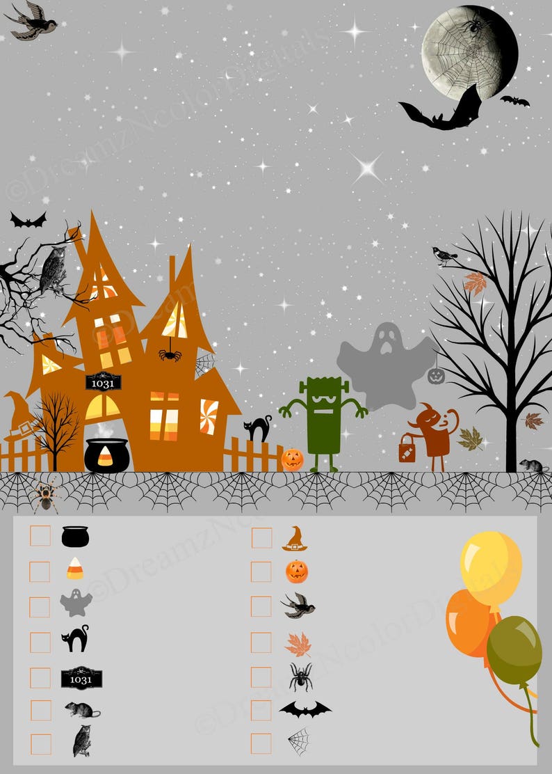 Printable Halloween Games Pre-readers Halloween Party Activity ...