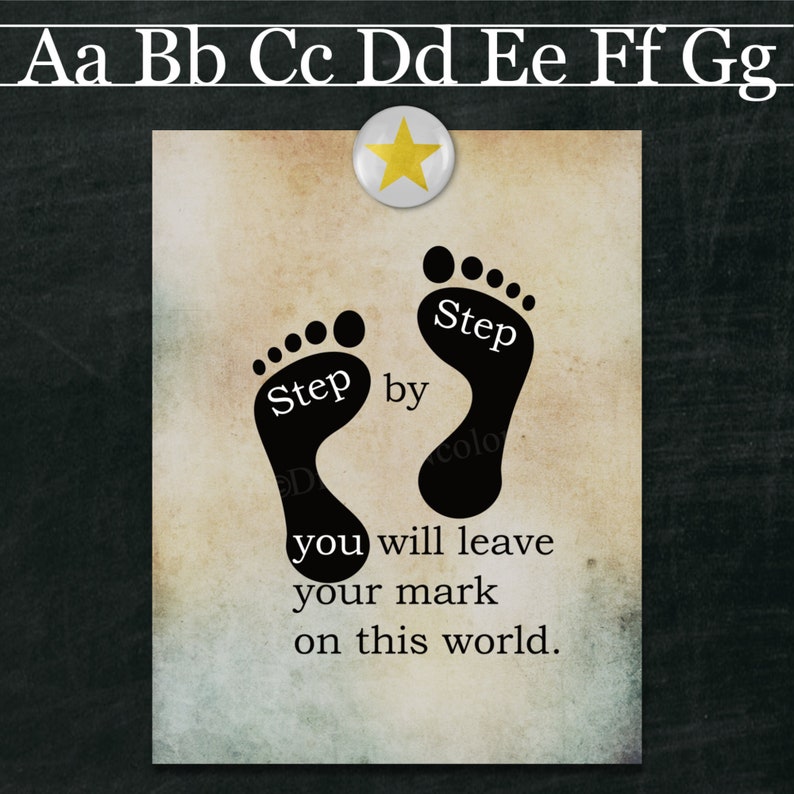Graduation Printable; Grad Student Gift, Footprint Classroom Art, Party ...