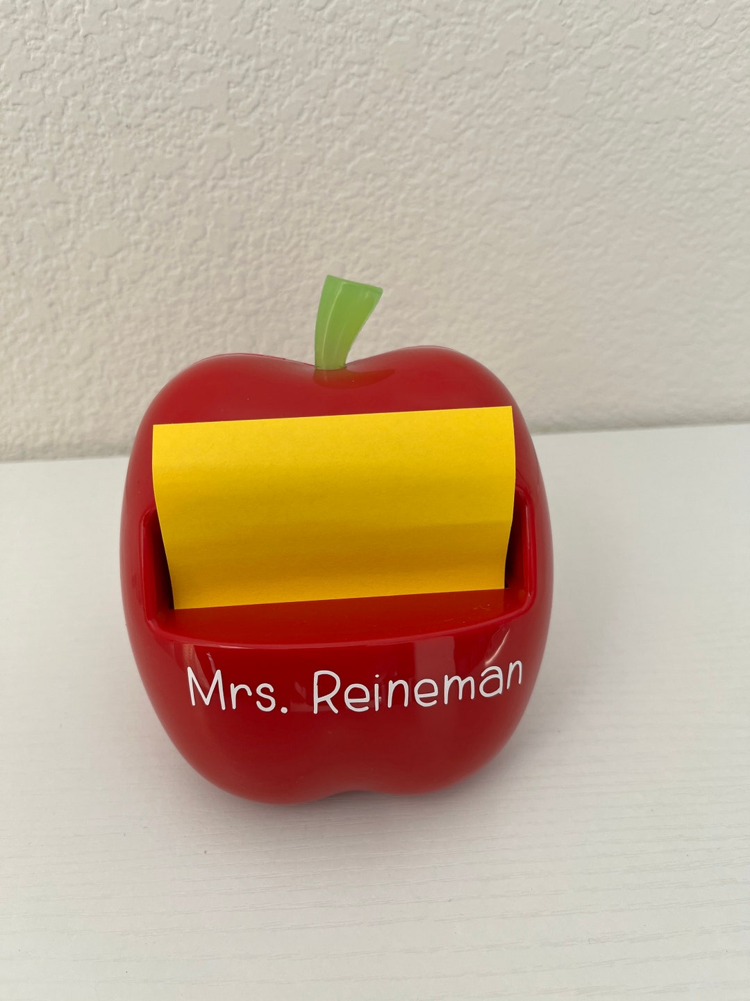 Teacher Gift Apple Sticky Note Holder Pop up Note Personalized - Etsy