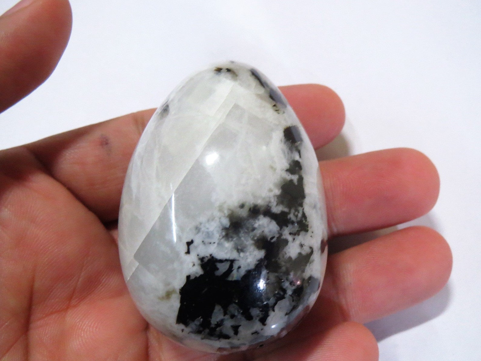 RARE 57mm Rainbow moonstone Yoni Stone egg lingam Kegel Rock | Etsy