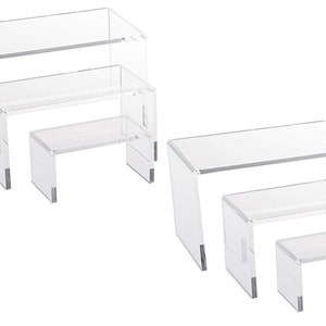 2 Sets 3 Piece Acrylic Riser Set. medium Rectangle 6 - Etsy