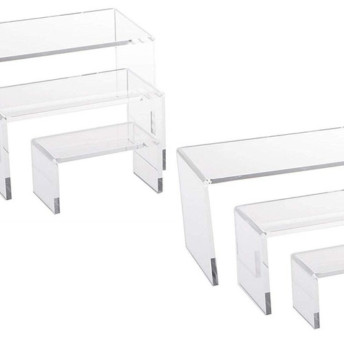 Clear Acrylic Display Riser Set of 3 2 Sets - Etsy