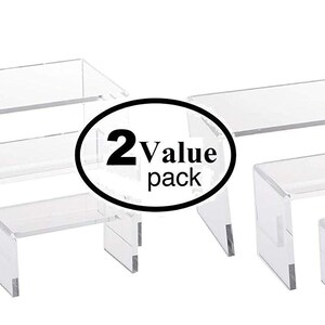 2 Sets 3 Piece Acrylic Riser Set. medium Rectangle 6 - Etsy