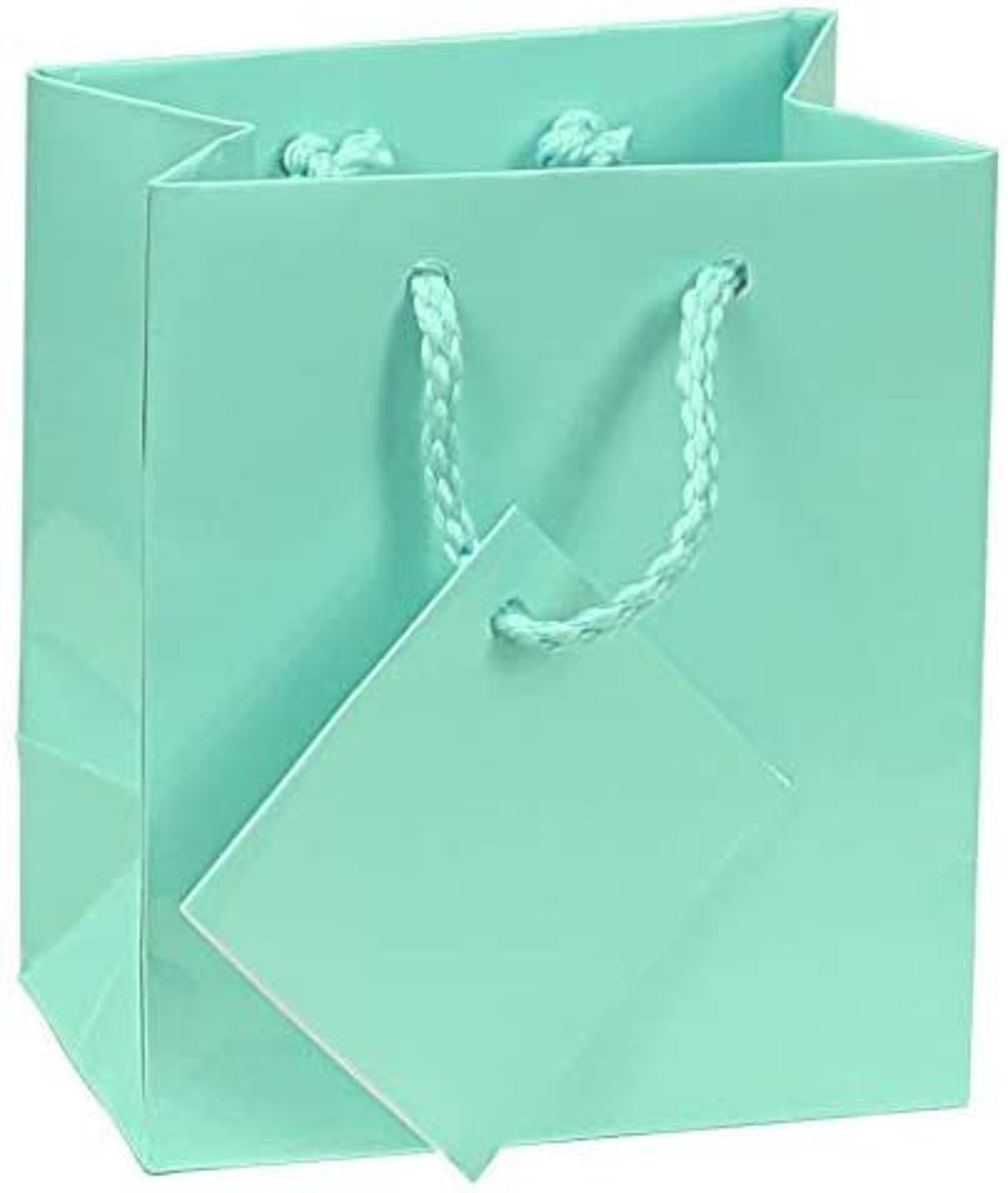 40 Qty Glossy Teal Blue Premium Tote Gift Bags 8 x 5 x 10 | Etsy
