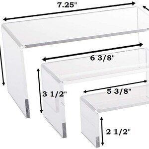2 Sets 3 Piece Acrylic Riser Set. medium Rectangle 6 - Etsy