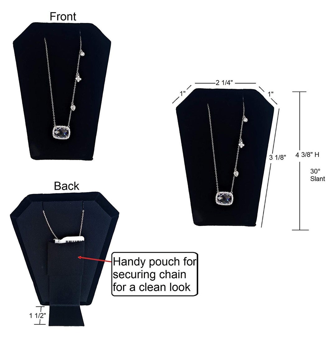 3 Pack 4.5h Black Pendant Chain Necklace Display Stand / Leaning ...