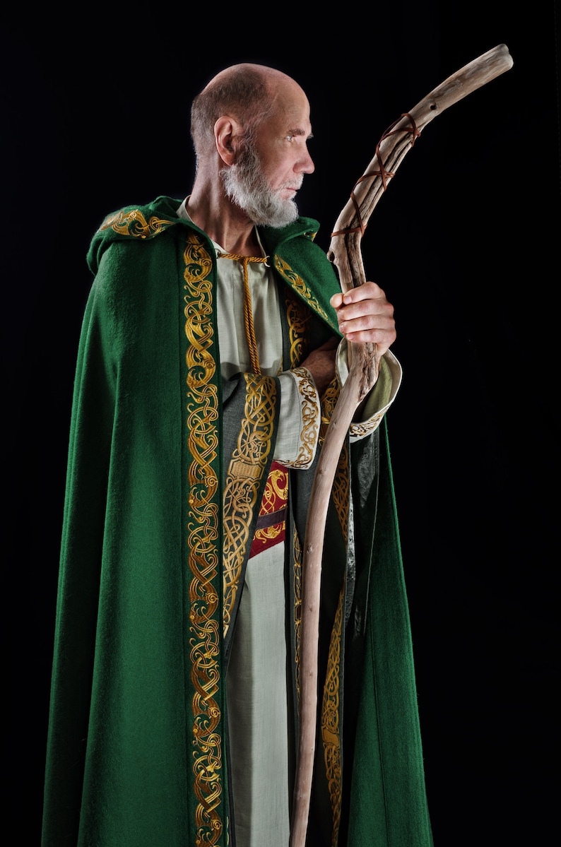 Wizard robe lARP or viking tunic White mage Medieval cloak | Etsy