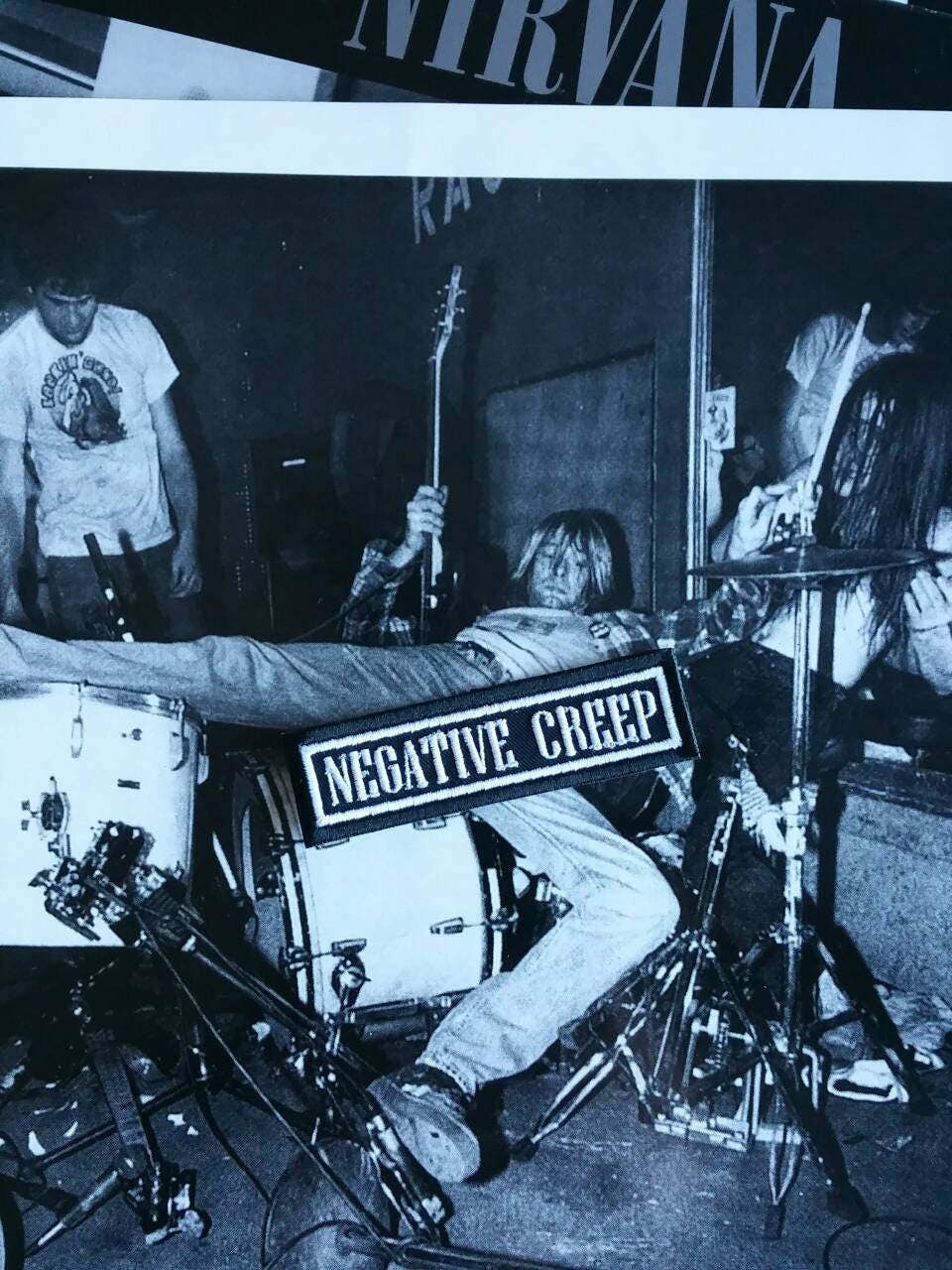 Negative Creep Patch. Iron or Sew Patch. Black and White. | Etsy UK