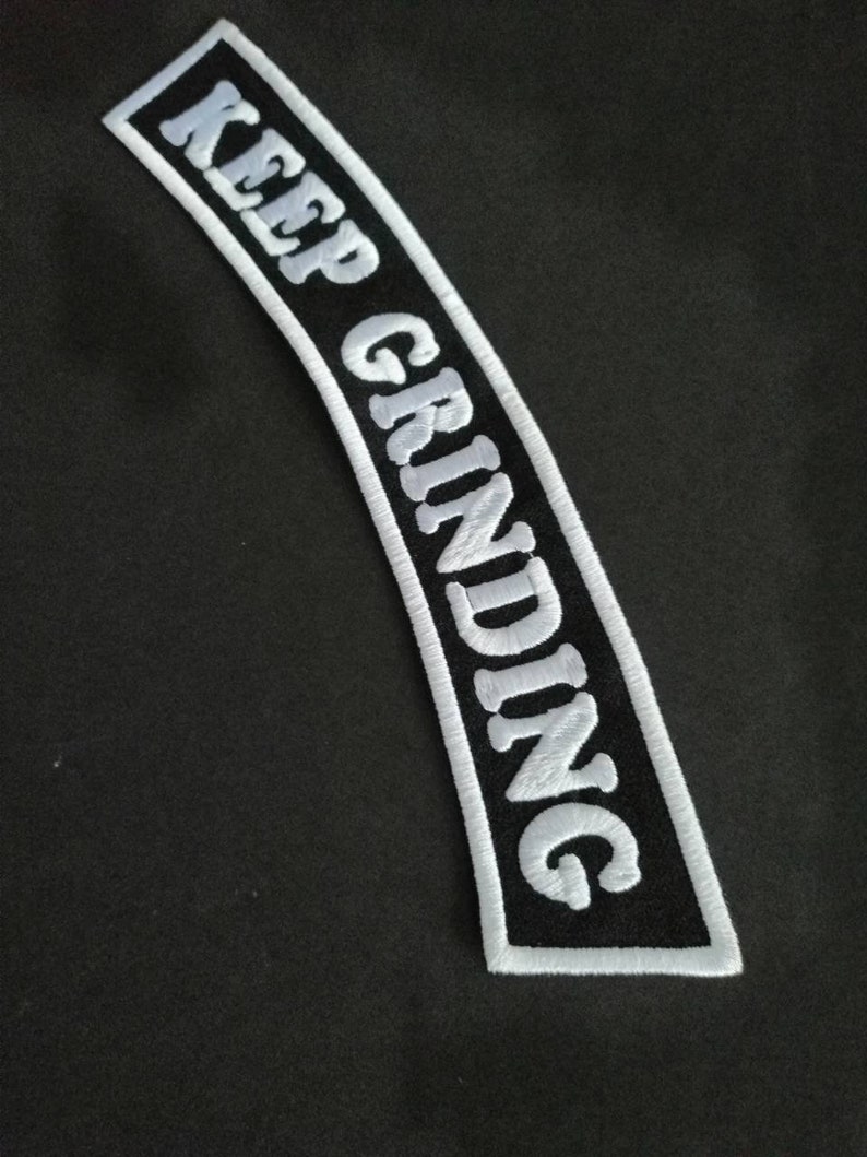 Keep Grinding Patch. Motivational. Fitnessembroidered Patch. - Etsy UK