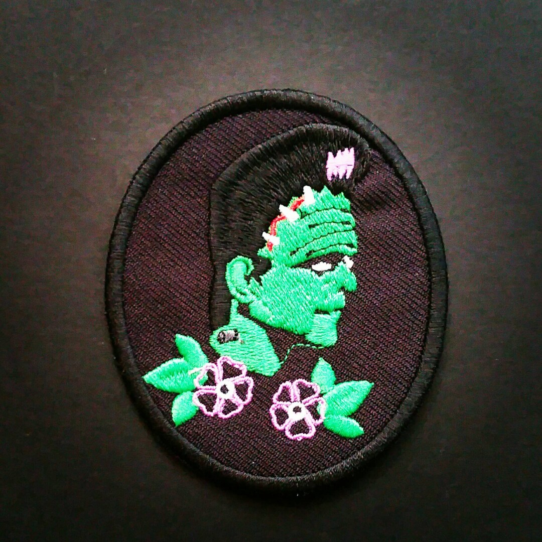 Frankenstein Patch. Old School Style. Iron on Patch. Embroidered Patch ...