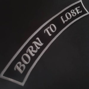 Embroidered Patch. Iron on Patch. Back Patch. Born to Lose Patch. - Etsy