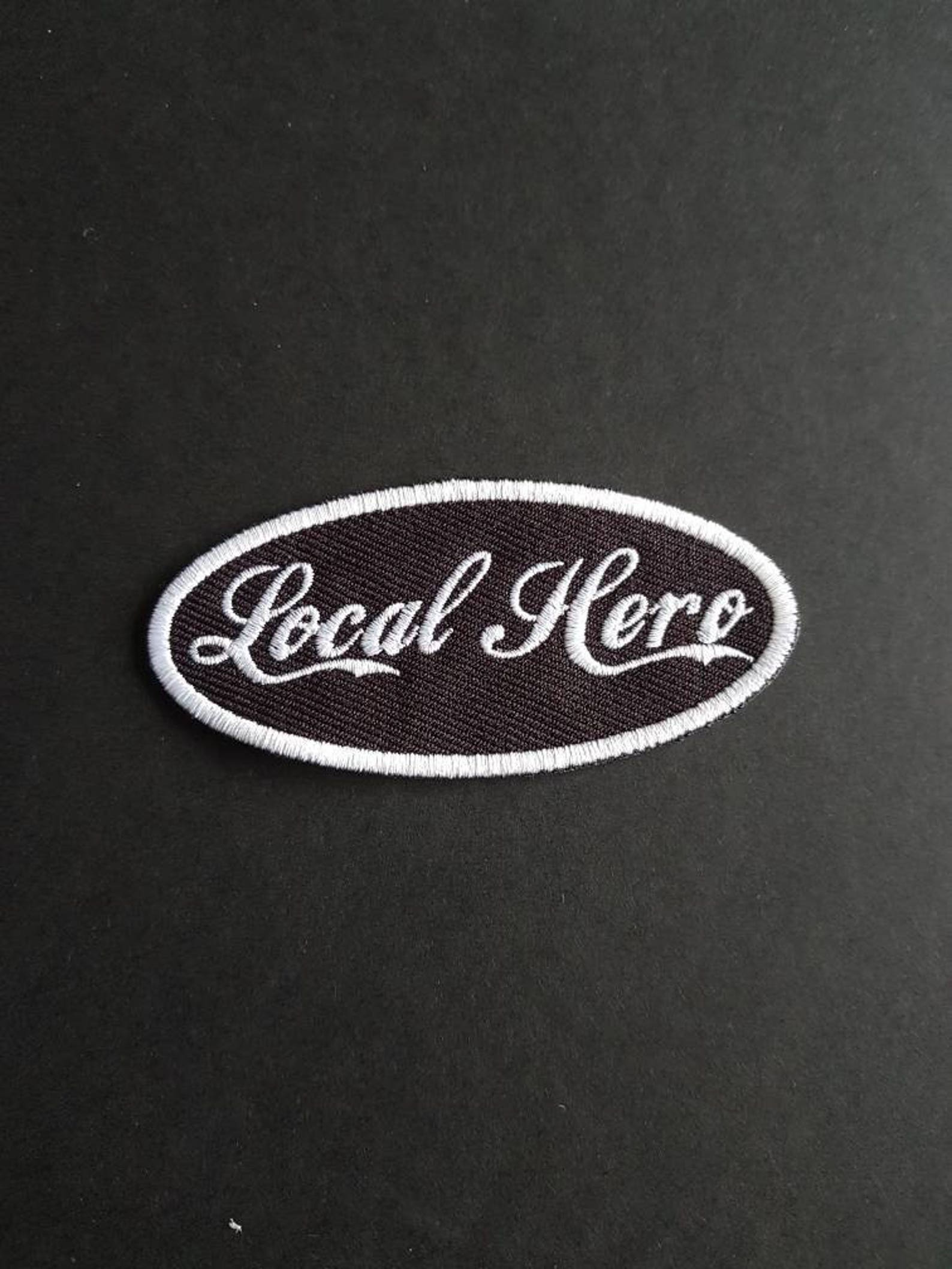 Local Hero Patch. Coke Style Font. Are You a Local Hero? Embroidered ...