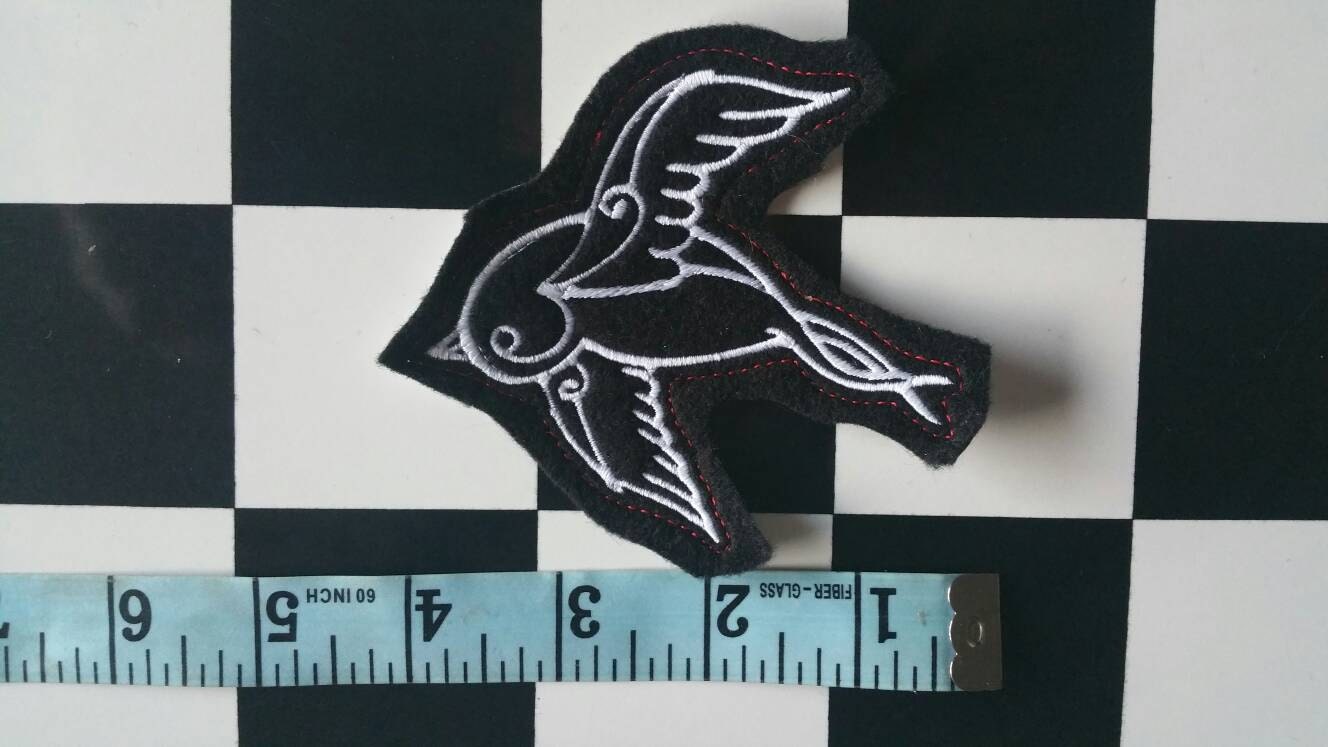 Swallow Patch. Comes as a Pair. Tattoo Style Rockabilly Punk - Etsy UK