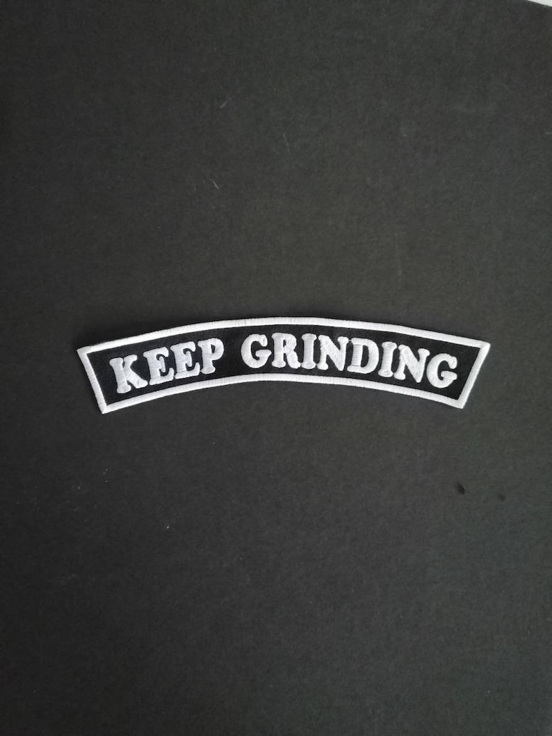 Keep Grinding Patch. Motivational. Fitnessembroidered Patch. - Etsy UK