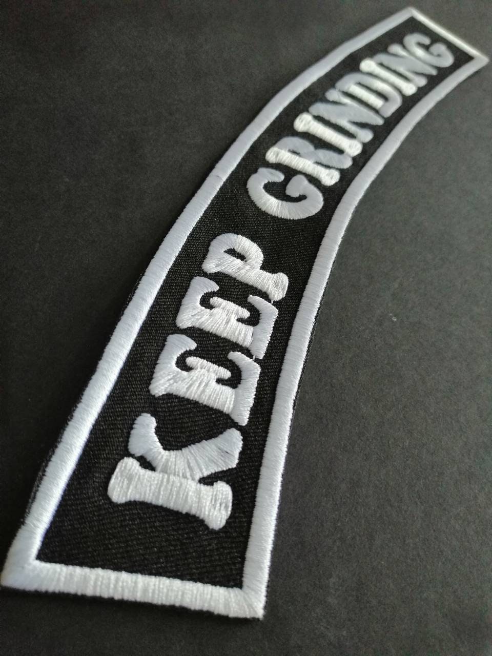 Keep grinding patch. Motivational. FitnessEmbroidered patch. | Etsy