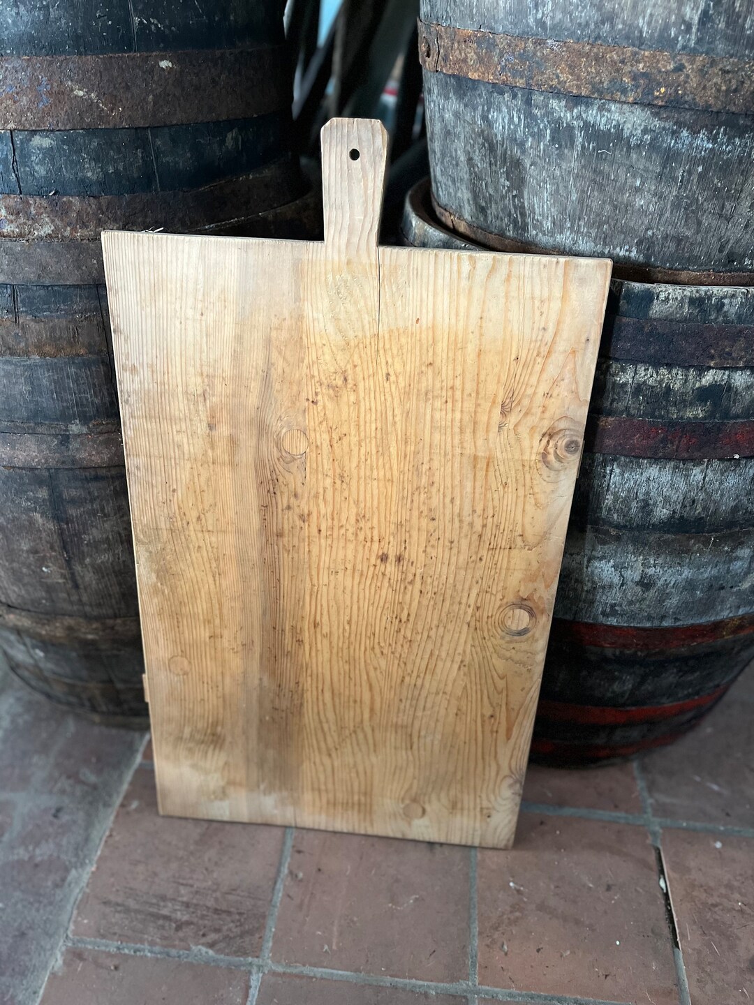 Vintage European Wooden Chopping Board – Rustic Farmhouse Kitchen Decor ...