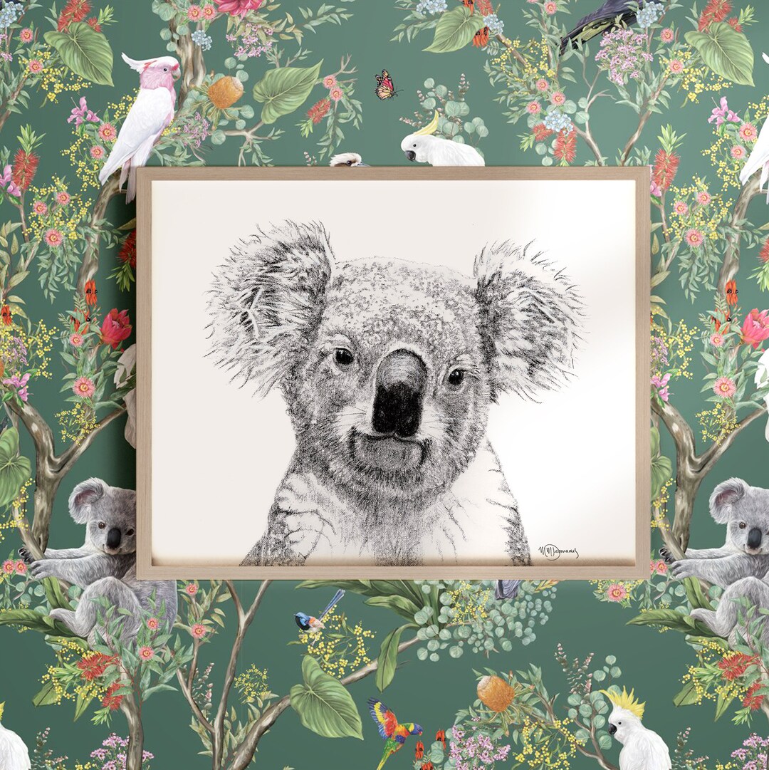 Koala Portrait - Print - Etsy