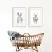 Set of 2 Printable Rabbit Posters, Rabbit Art Kids Baby Animal ...