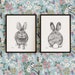 Set of 2 Printable Rabbit Posters, Rabbit Art Kids Baby Animal ...