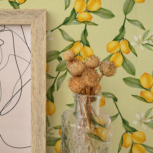 Lemon Wallpaper - Etsy
