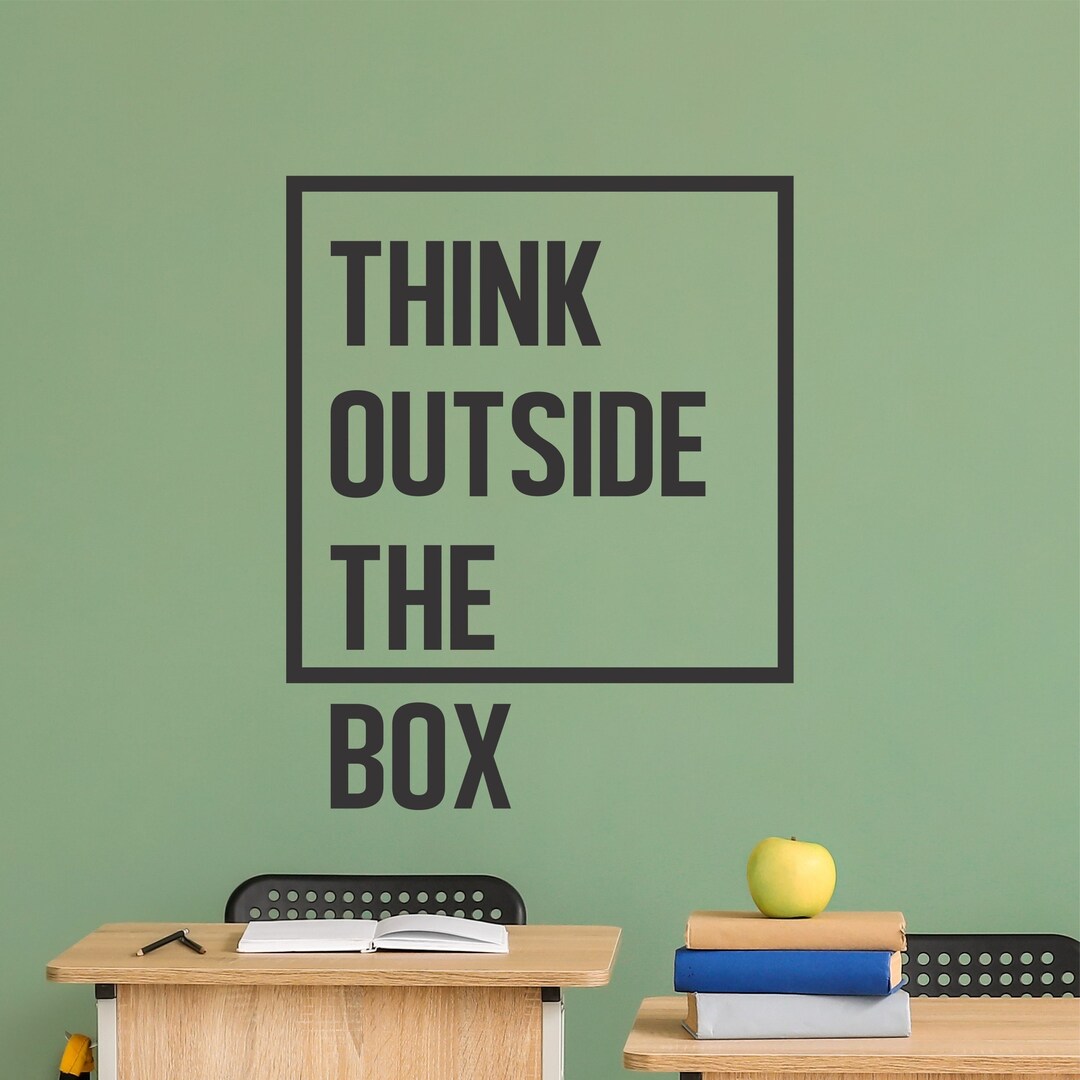 Think Outside the Box Wall Decal by Wallency Home Office - Etsy