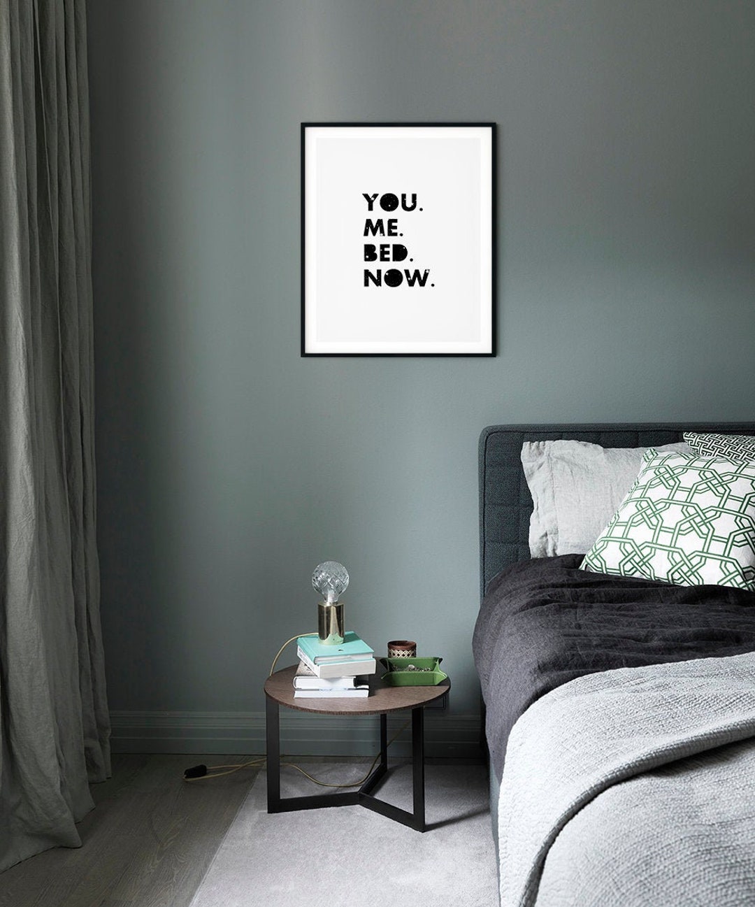 You Me Bed Now Poster Art Print by Wallency Inspirational - Etsy