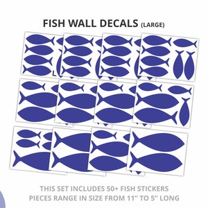 Fish Wall Decals by Wallency - School of Fish Vinyl Wall Stickers ...