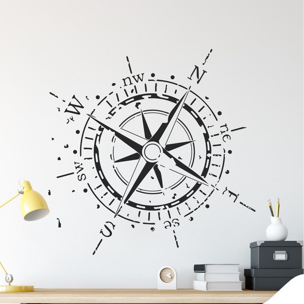 Compass Wall Decal - Etsy