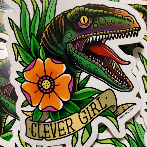 Clever Girl Sticker Vinyl Sticker Tattoo Flash - Etsy