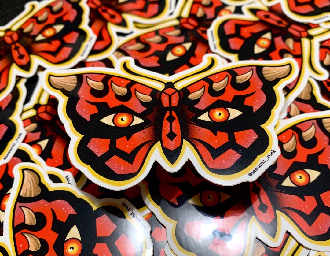 Darth Moth - Star Wars - Vinyl Sticker - Tattoo Flash - Etsy