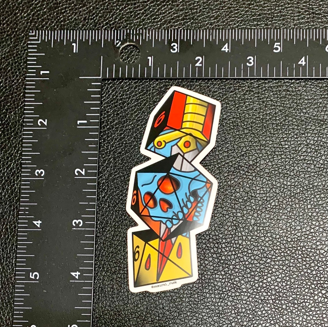 Roll for Damage Sticker Vinyl Sticker Tattoo Flash - Etsy