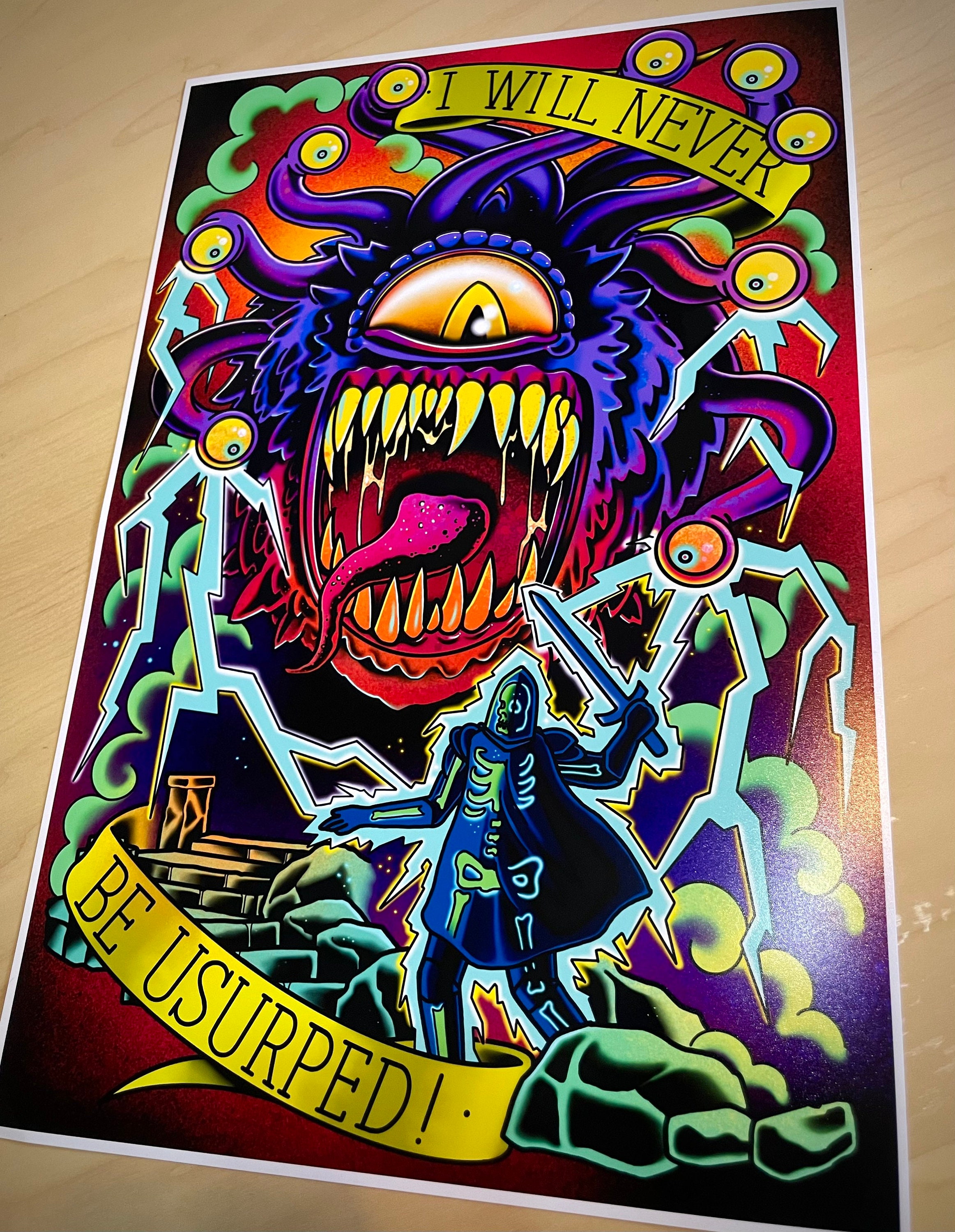 Beholder - D&D/DND - Tattoo Flash Sheet - Art Print - Etsy
