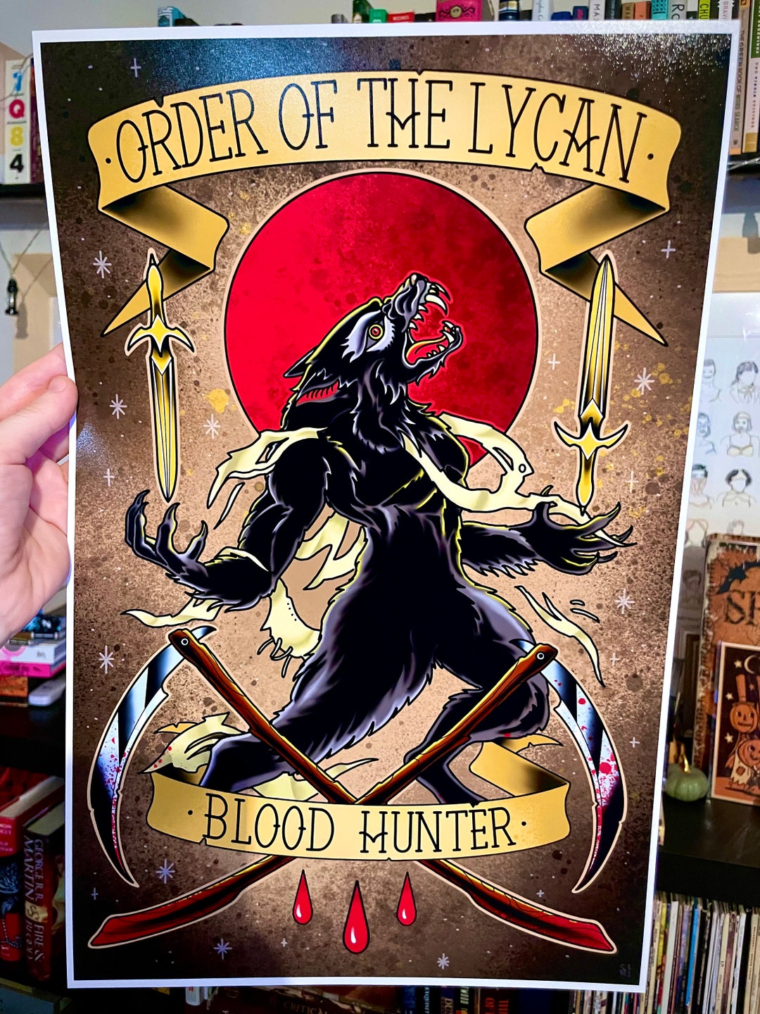 Blood Hunter: Order of the Lycan - D&D/DND - Tattoo Flash Sheet - Art Print - Etsy