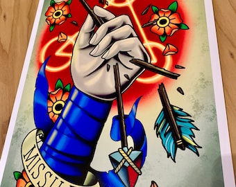 Mighty Nein critical Role Tattoo Flash Sheet Art Print - Etsy