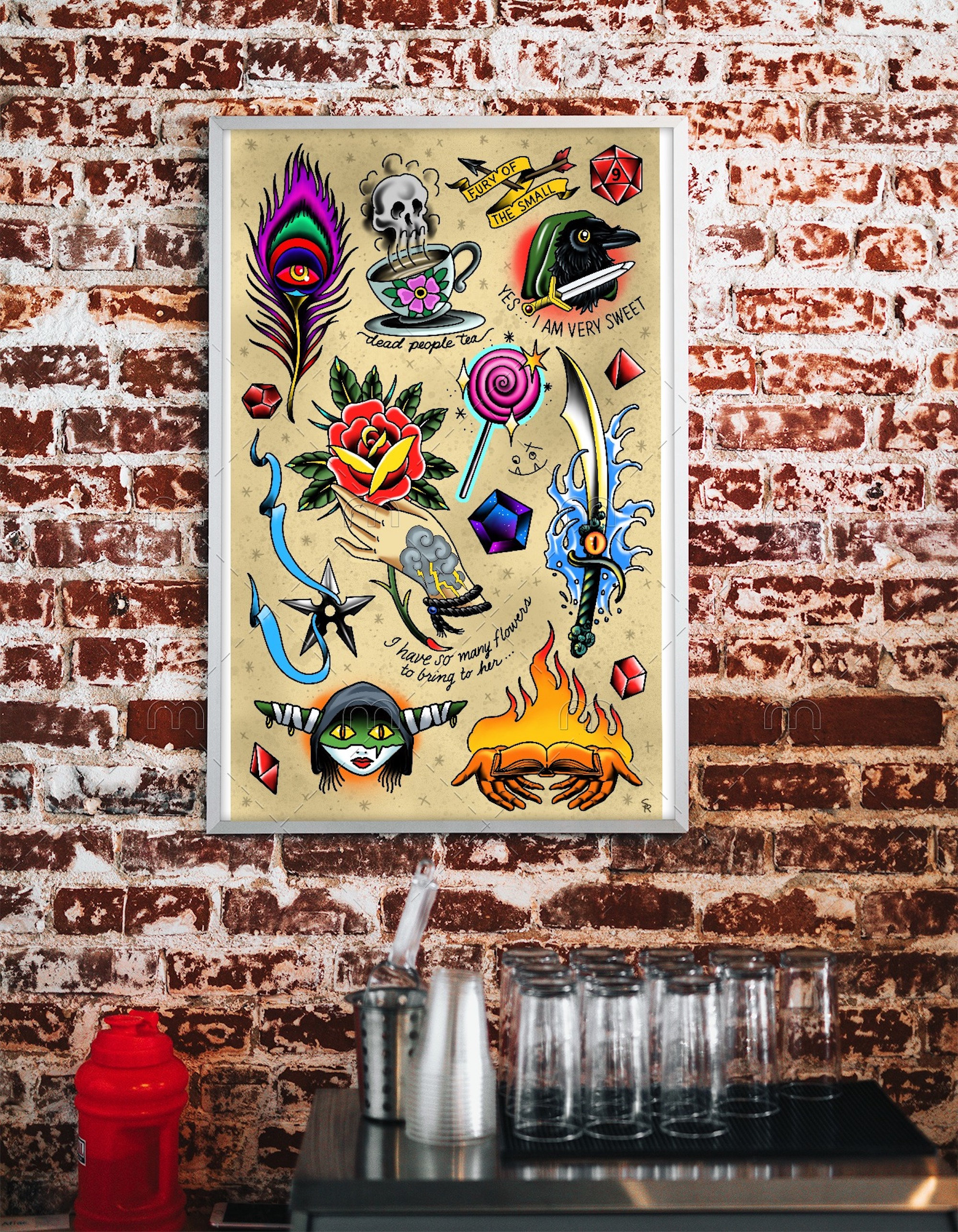 Mighty Nein (critical Role) - Tattoo Flash Sheet - Art Print - Etsy