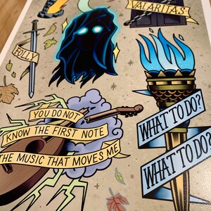 Kingkiller Flash - (the Name of the Wind) - Tattoo Flash - Art Print - Etsy