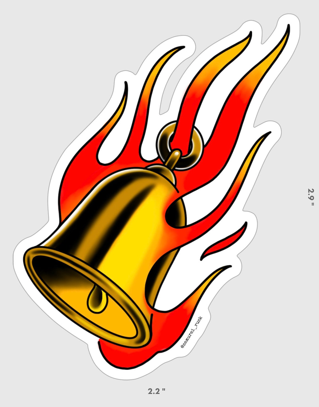 Flaming Bell Tattoo Critical Role bells Hells Vinyl - Etsy