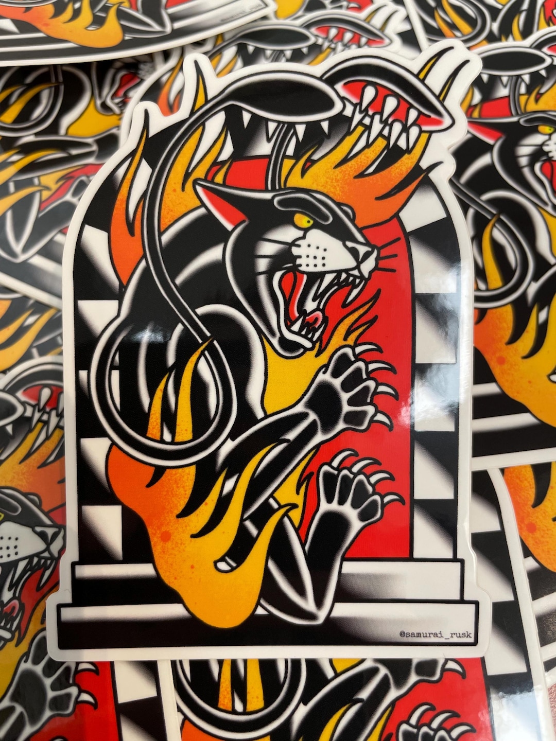 Dungeons & Displacer Beasts - Vinyl Sticker - Tattoo Flash - Etsy