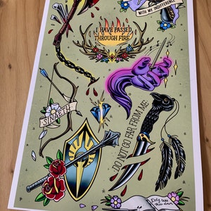 Vox Machina (critical Role) - Tattoo Flash Sheet - Art Print - Etsy