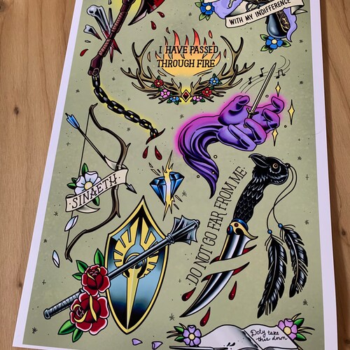 Harry Potter/hogwarts Tattoo Flash Sheet Art Print - Etsy