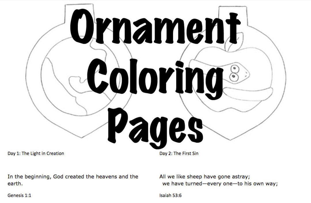 Advent Jesse Tree Coloring Pages- SALE - Etsy