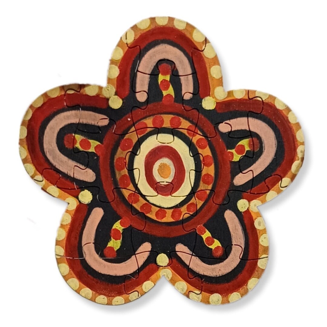 Hand Painted Aboriginal Art MDF Puzzle - Etsy