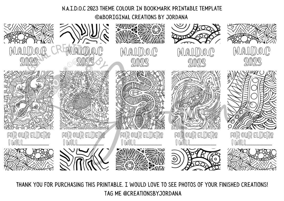 NAIDOC 2023 Theme Bookmark Printable Template - Etsy