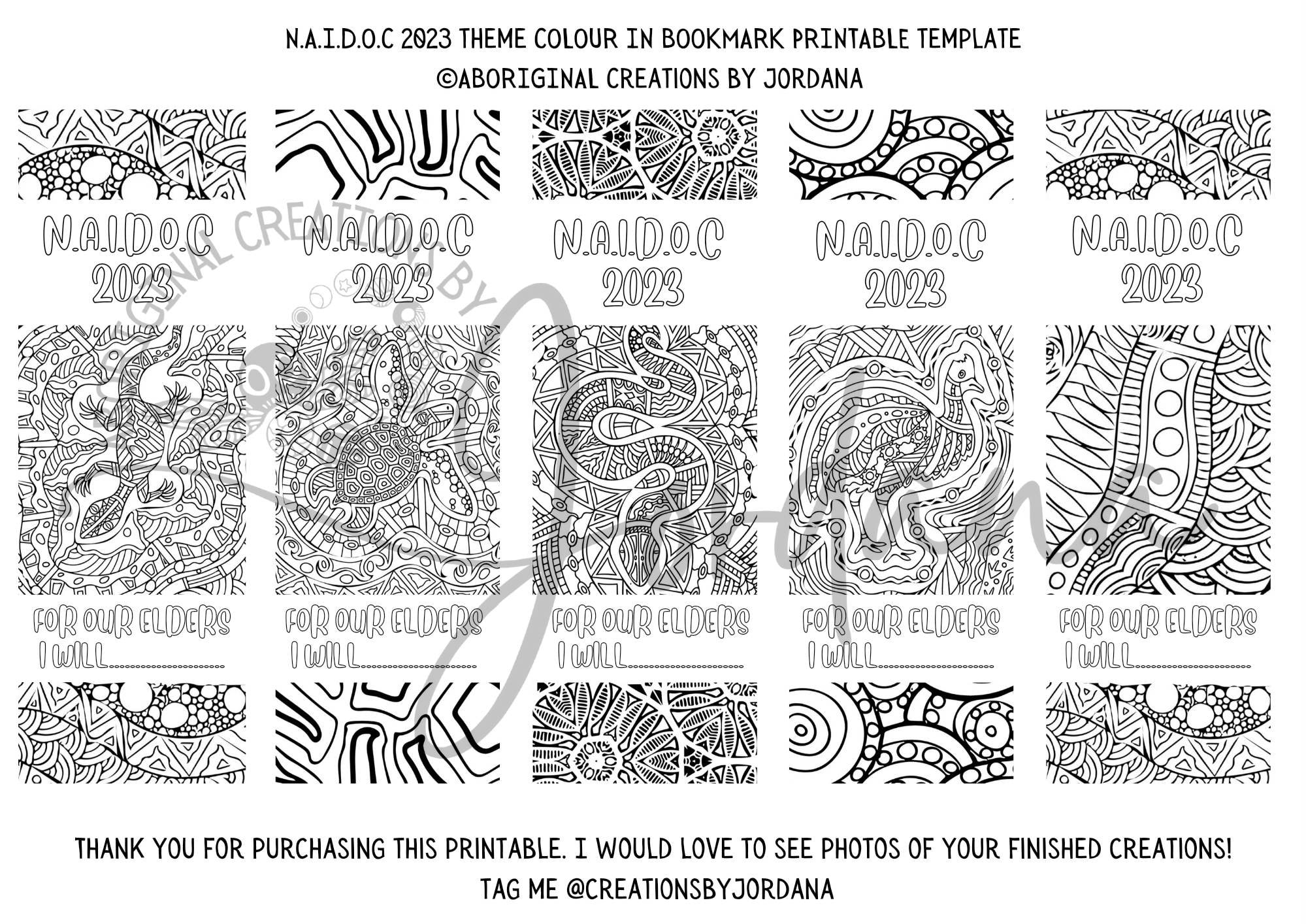 NAIDOC 2023 Theme Bookmark Printable Template - Etsy Australia
