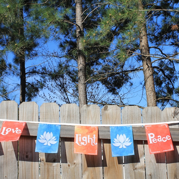 Peace Prayer Flags - Etsy